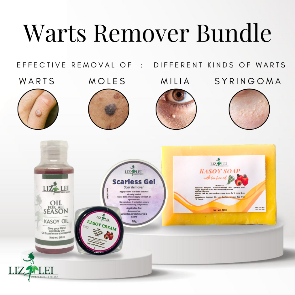 Organic Kasoy Oil set/ Warts Remover Bundle/ Warts, Skintag, Moles ...