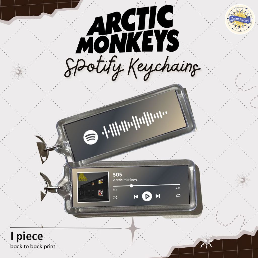 Fanmade ARCTIC MONKEYS Inspired Spotify Keychains Scannable code ...