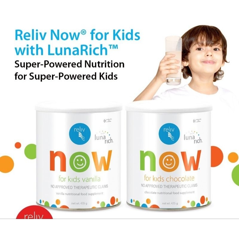100% legit! Reliv Now For Kids Chocolate and Vanilla Flavor 454g ...