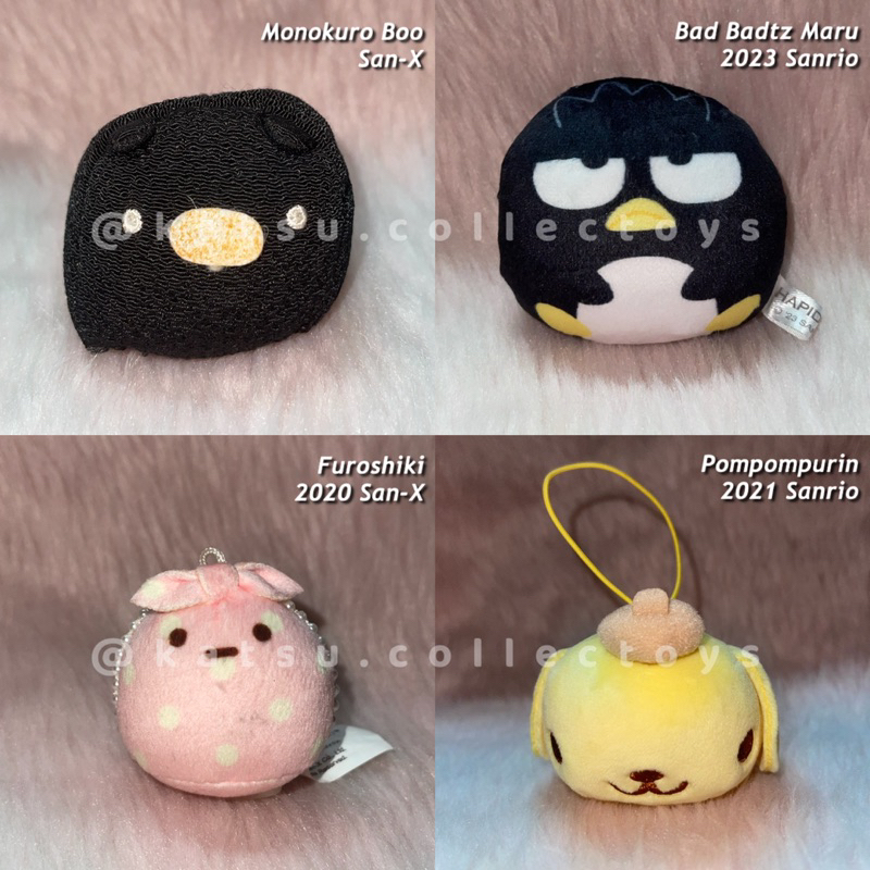 Orginal Sanrio San-X Characters Mini Plush Charms Soft Toys | Shopee ...