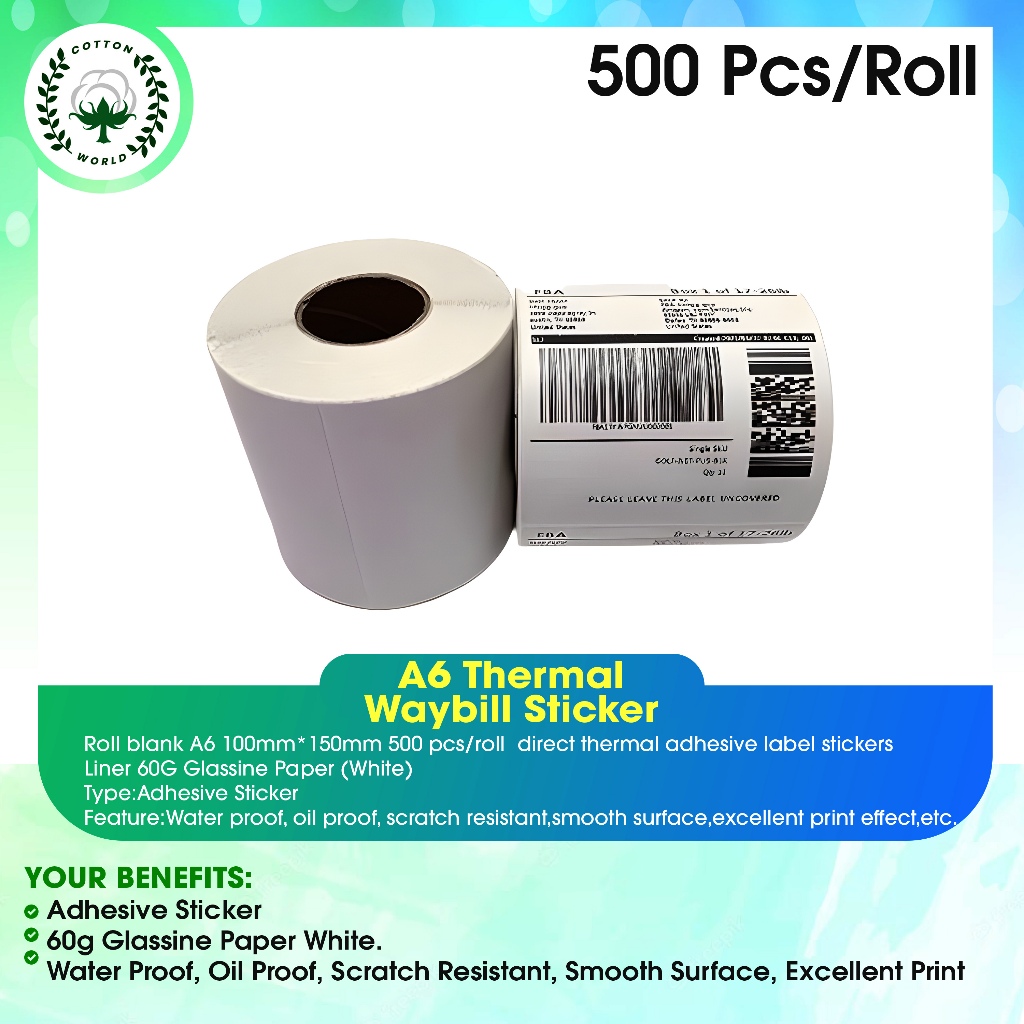 A6 Thermal Waybill Sticker | Shopee Philippines