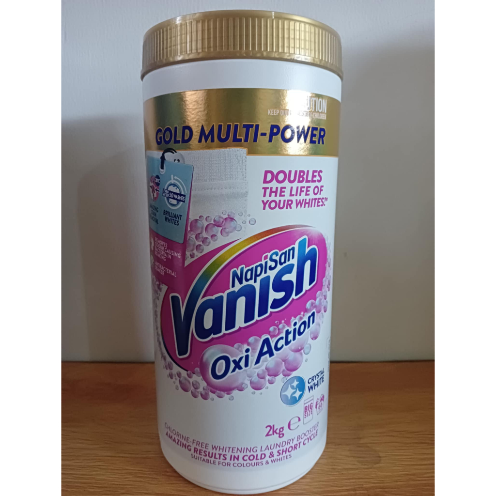 VANISH NAPISAN GOLD OXI ACTION CRYSTAL WHITE STAIN REMOVER POWDER 2kg ...