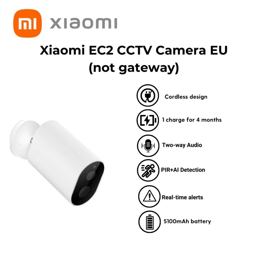 XIAOMI EC2 CCTV CAMERA EU（NOT GATEWAY) | IMILAB EC2 WIRELESS HOME SECURITY CAMERA | Shopee ...