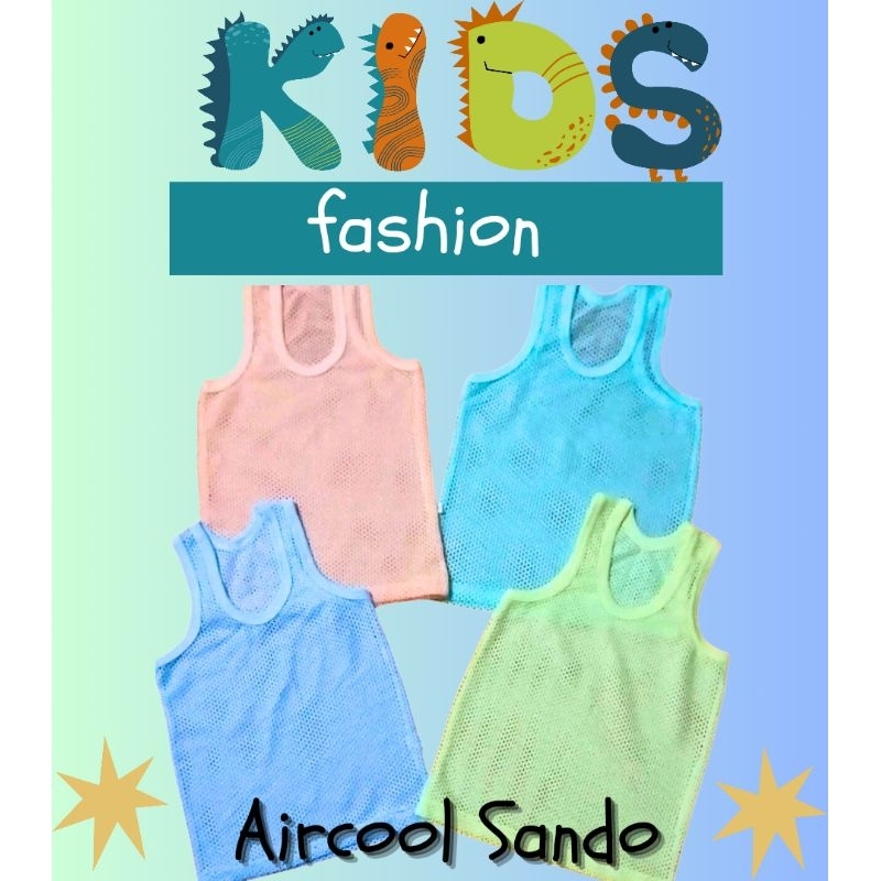 AIRCOOL COTTON SANDO WHITE AND COLORED FOR NEWBORN INFANT BABY KIDS BOY ...