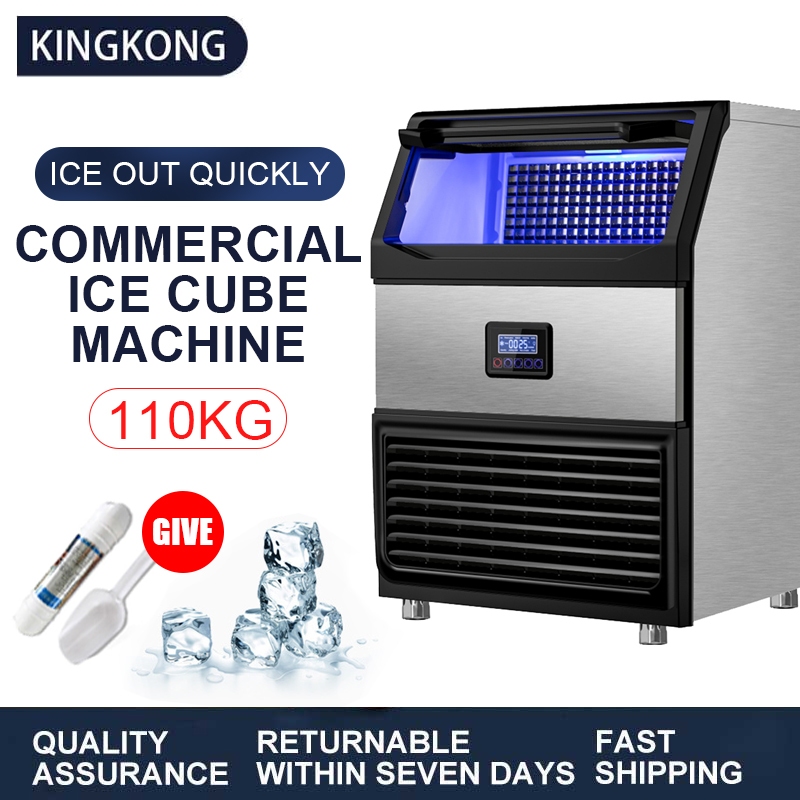 Kingkong Commercial automatic intelligent ice maker 55KG blue light ...