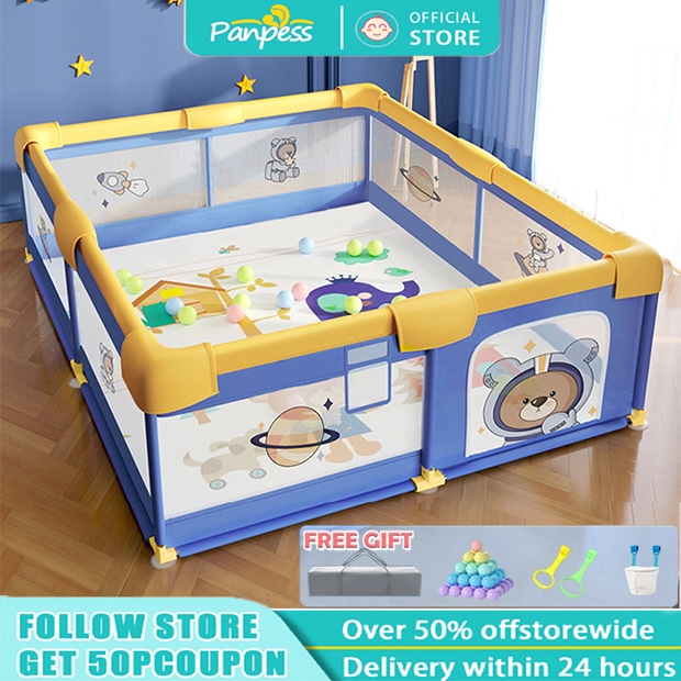 Playpen For Baby Cartoon Pattern With Balls And Mat Indoor Children's ...