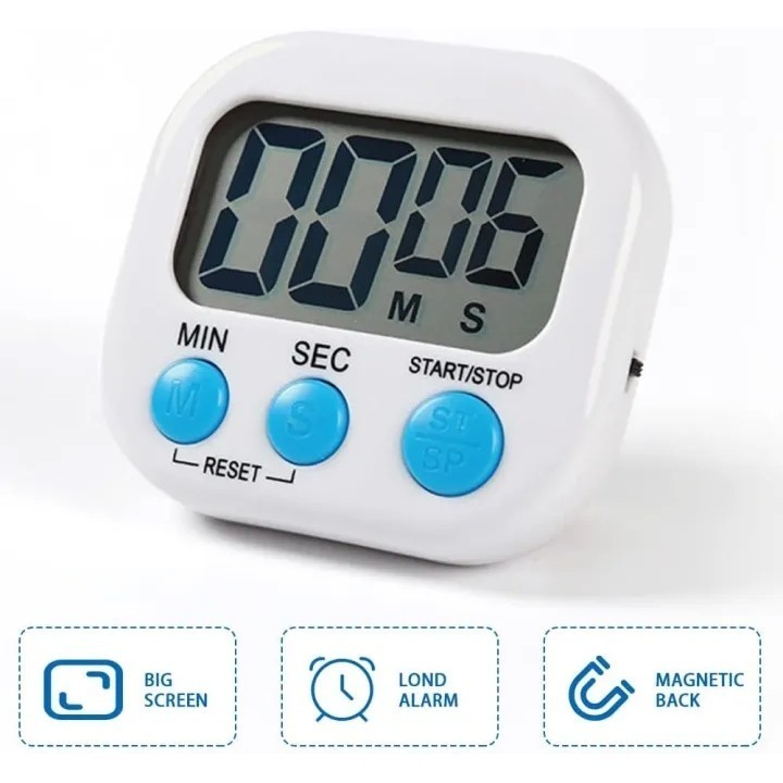 Digital Kitchen Timer for Cooking Big Digits Loud Alarm Magnetic ...