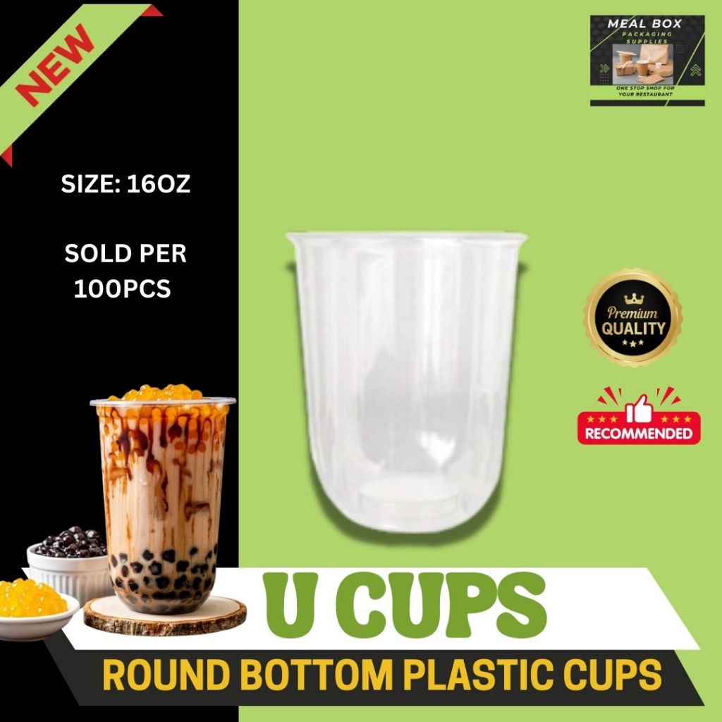 Plastic U Cups 16oz - 100pcs | Shopee Philippines