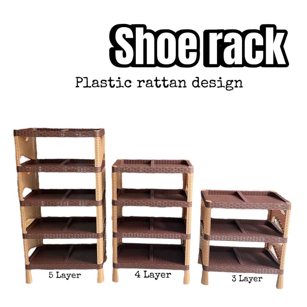 Plastic Rattan Shoe Rack Organizer (SR-001) | Shopee Philippines