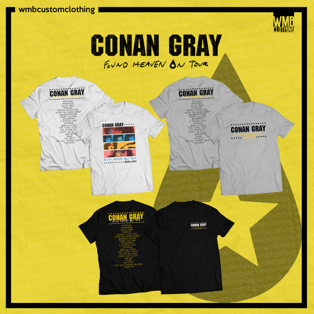 CONAN GRAY - Found Heaven on Tour Concert Shirts by WMB Clothing ...