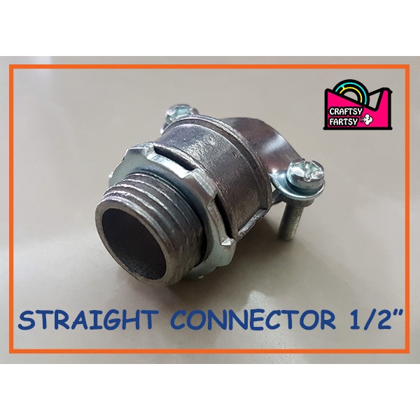 (PER PIECE) Straight Connector/ Metal Flexible hose to junction/utility ...