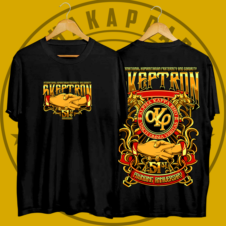 TEAM ITIK CLOTHING Alpha Kappa Rho ( 51 gold dragon ) skeprton ...