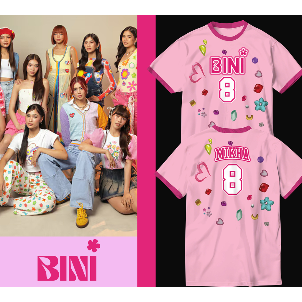 BINI Athletic Full Sublimation Tshirt Idol Group Ppop Merch | Shopee ...