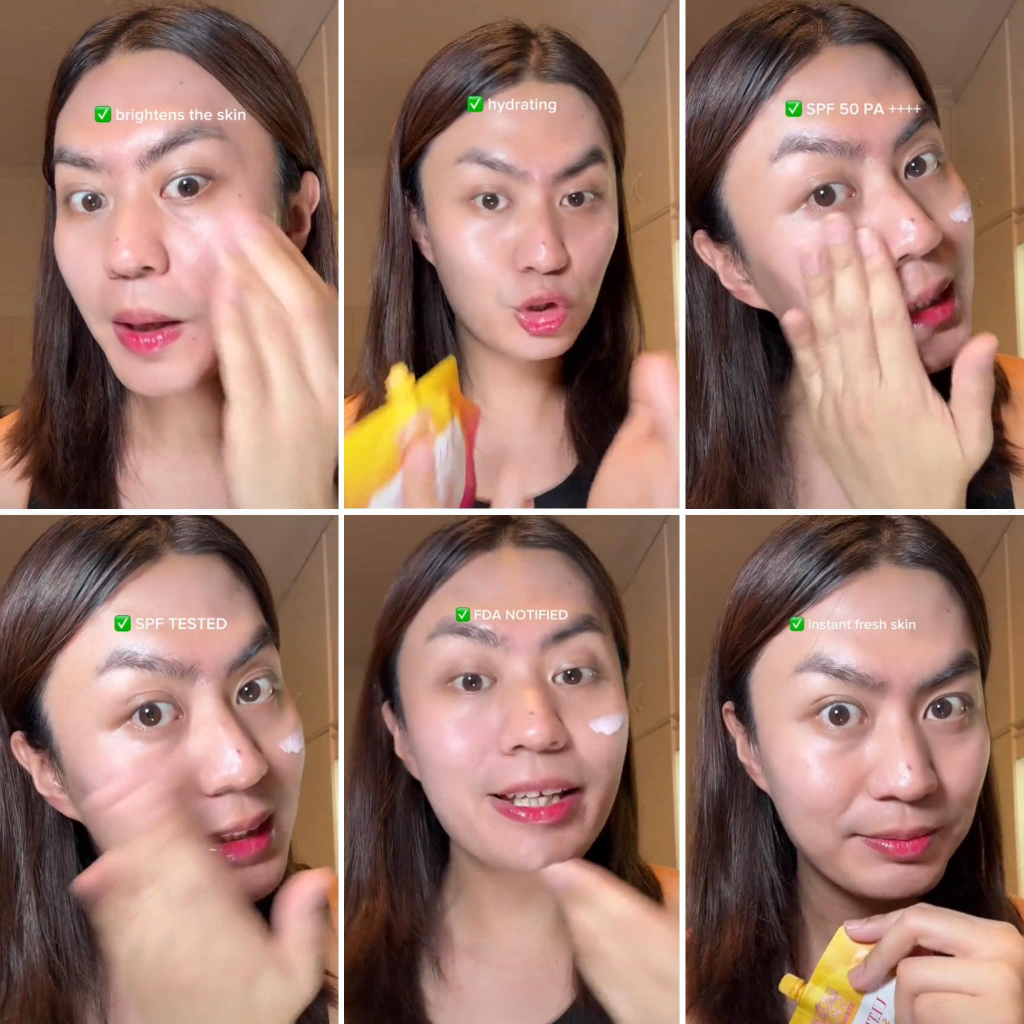 HIKARI Ultra Fresh Sunscreen White Kitty Duterte Whitening Skincare Tinted Cream Maris Racal ...