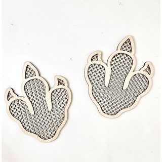 Rattan Dinosaur Footprints Laser Cut | T-Rex Footprints | Stegosaurus ...