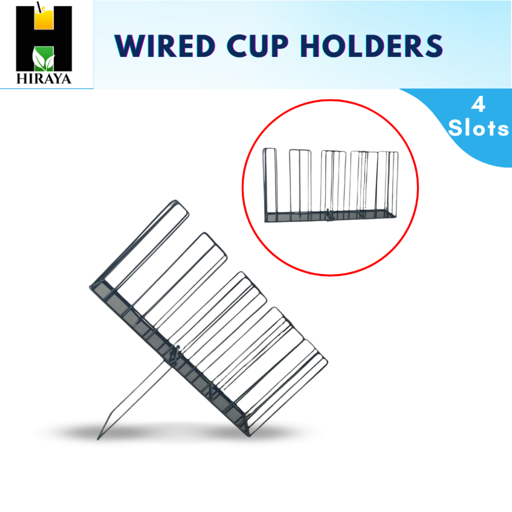 4 slots Foldable Wire cup Holder / 4 layer Milk tea Cup holder wired ...