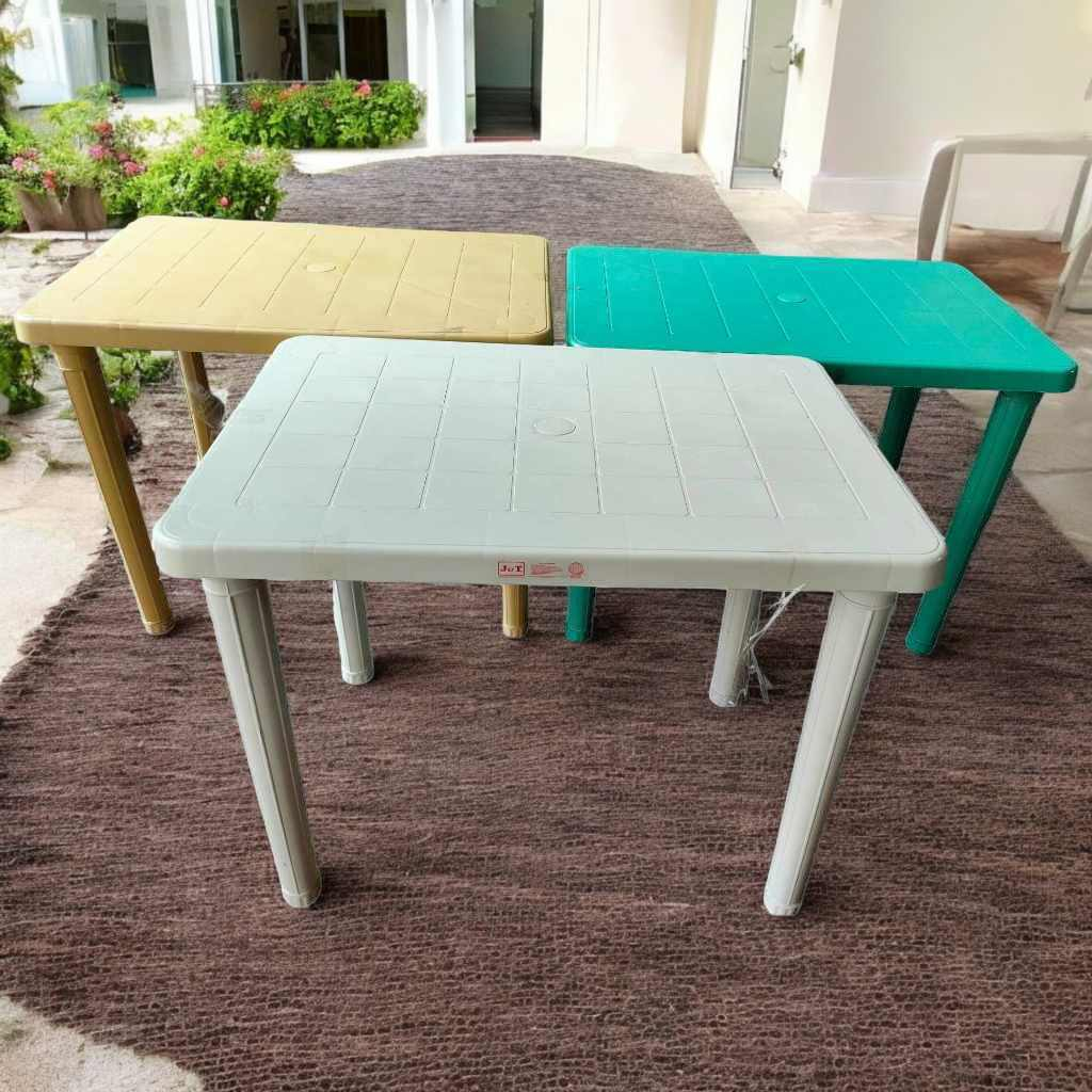 4 SEATER MONOBLOCK TABLE HEAVY DUTY TABLE PLASTIC J&T TABLE (SQUARE ...