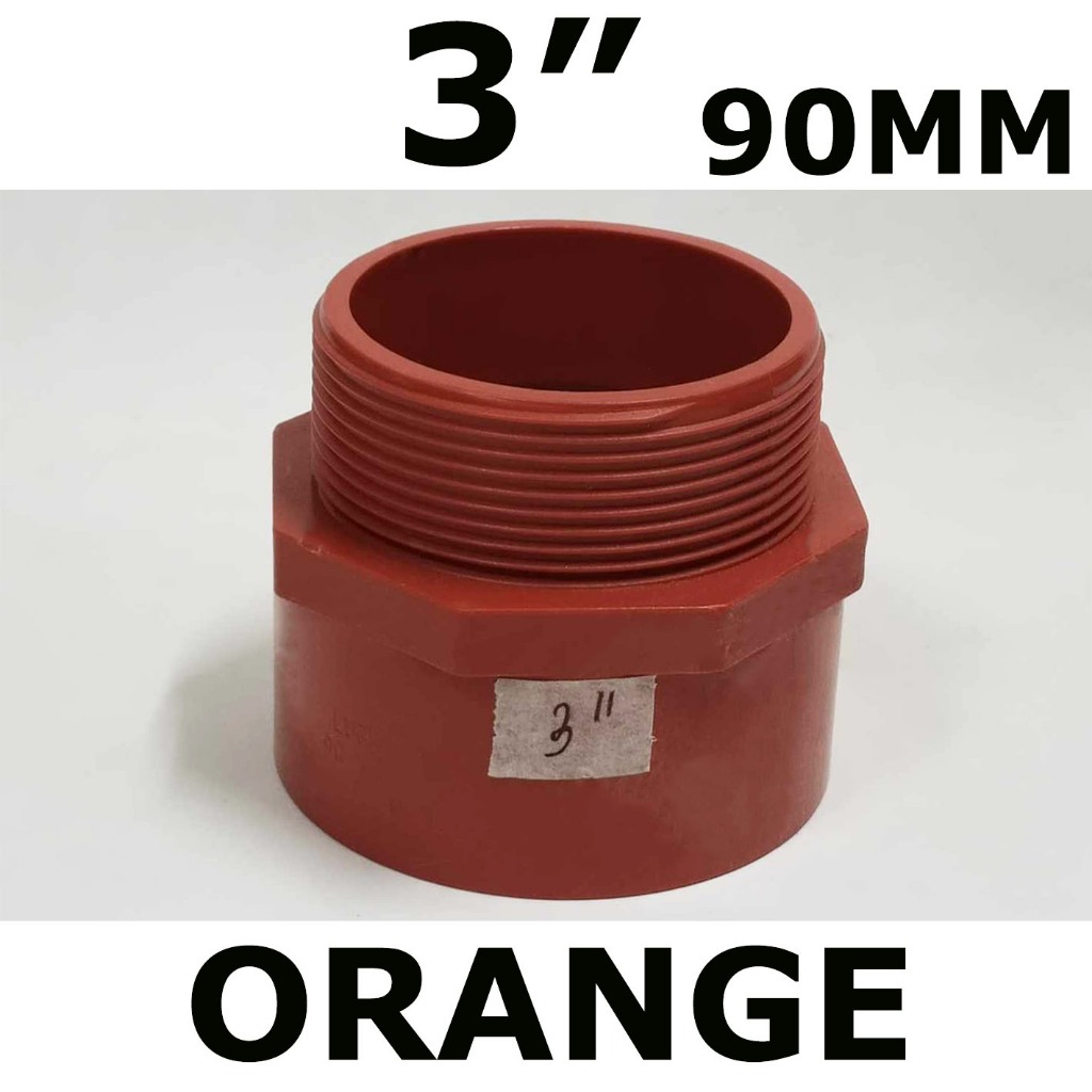 PVC MALE ADAPTOR 90MM ORANGE === PVC MALE ADAPTOR 3" | Shopee Philippines