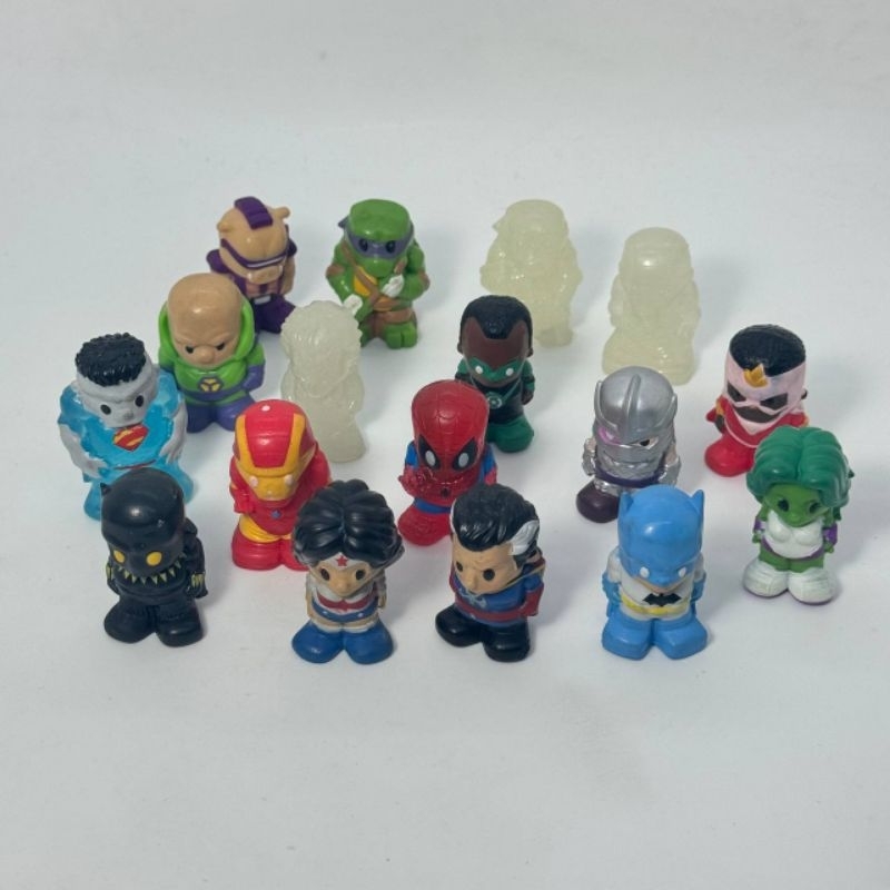 Ooshies Soft Rubber Figurines (Set of 17) Marvel, DC, TMNT Teenage ...