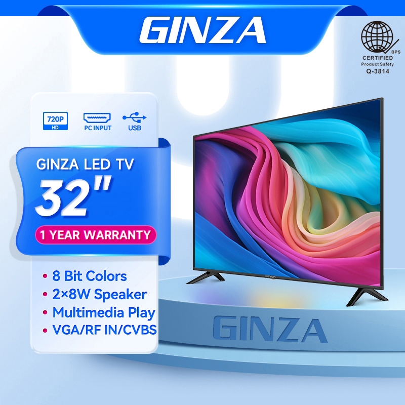 GINZA Flat Screen LED TV 24 Inch 32 Inch | Shopee Philippines