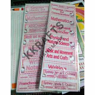 Name Subject sticker label Kuromi Inside Out Hello kitty and other ...