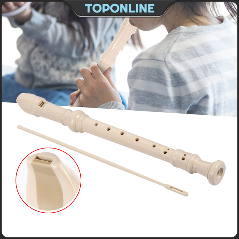 8 Hole Clarinet Flute Recorder with Cleaning Rod for Kids/Adults ...