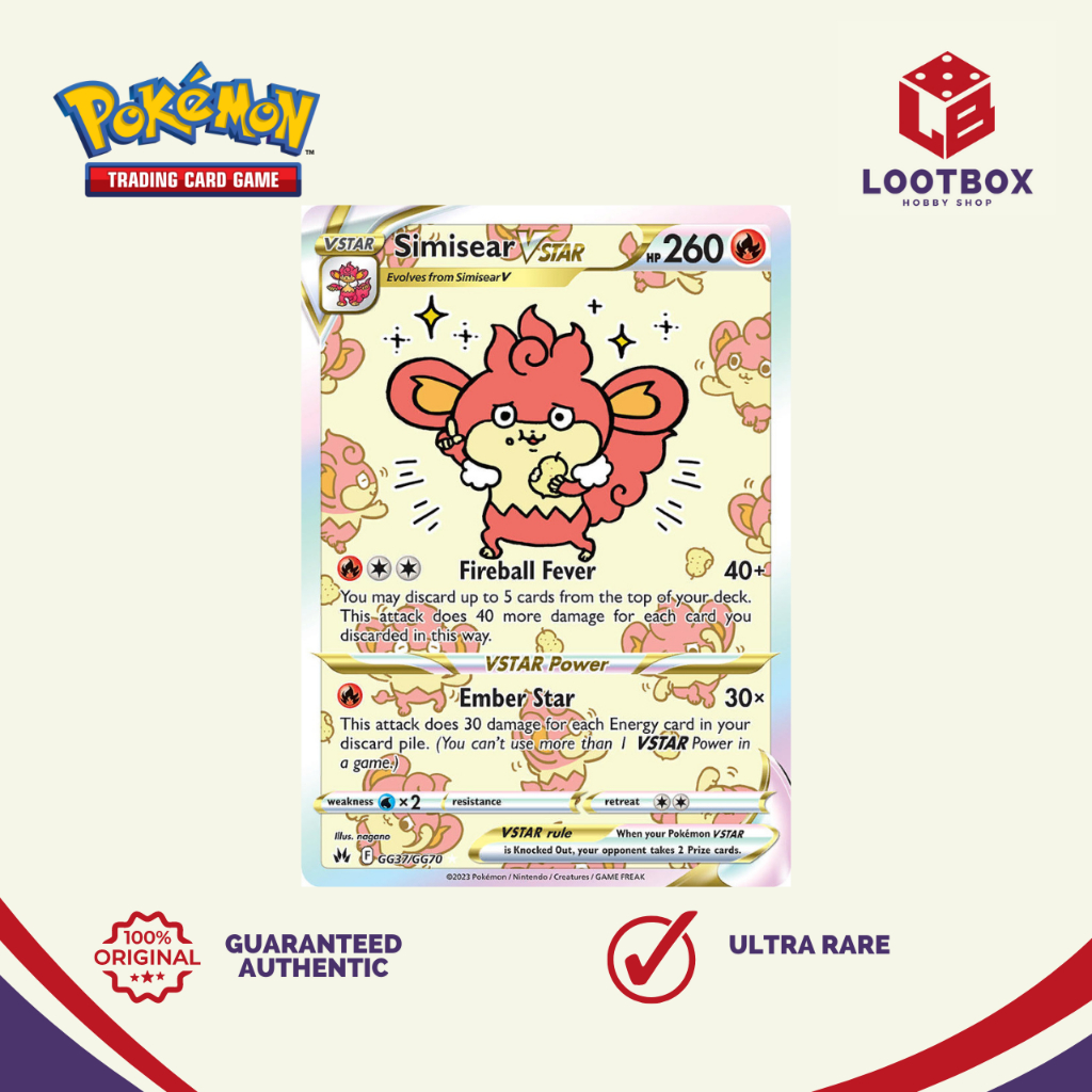 Pokemon Card Game: Simisear VSTAR (Ultra Rare) - Crown Zenith | Shopee ...