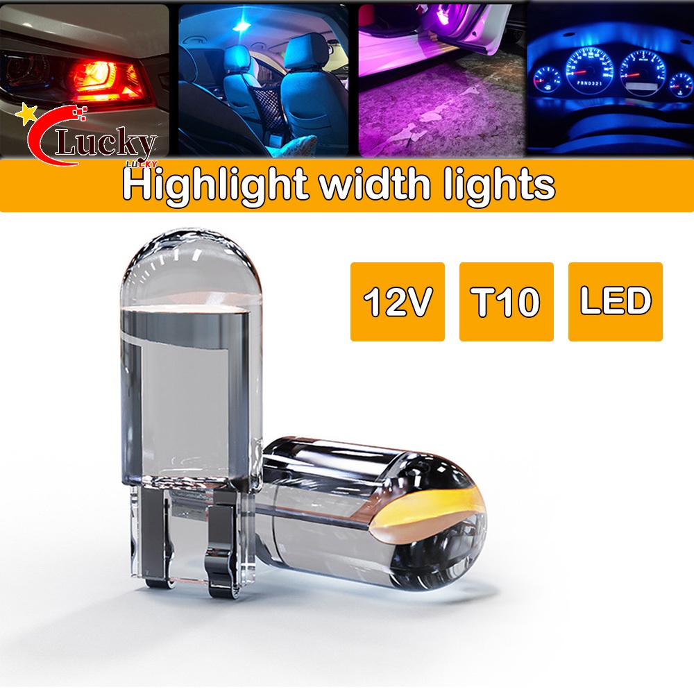 LC 12V 24V T10 W5W LED Bulb Auto License Plate Light Acrylic side ...