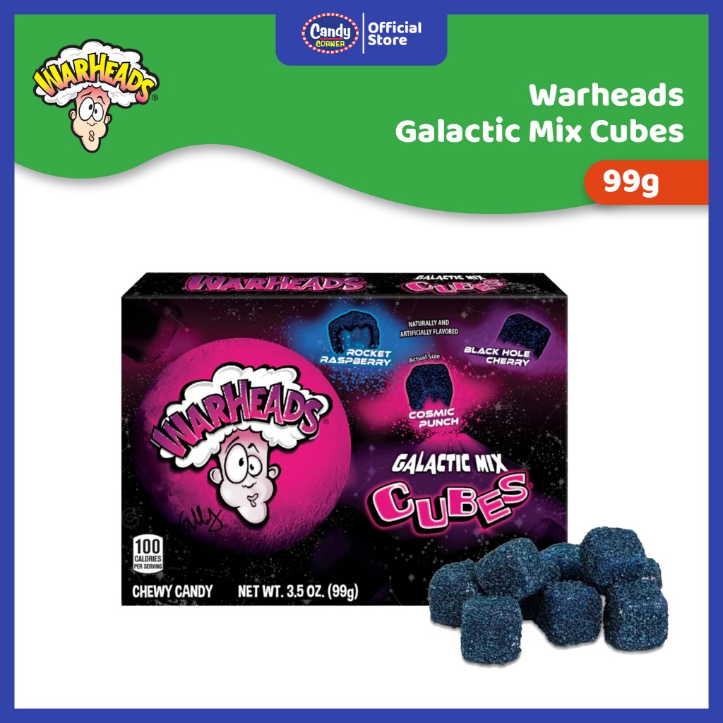 Warheads Galactic Mix Cubes Gummy Theater Box 99g | Shopee Philippines