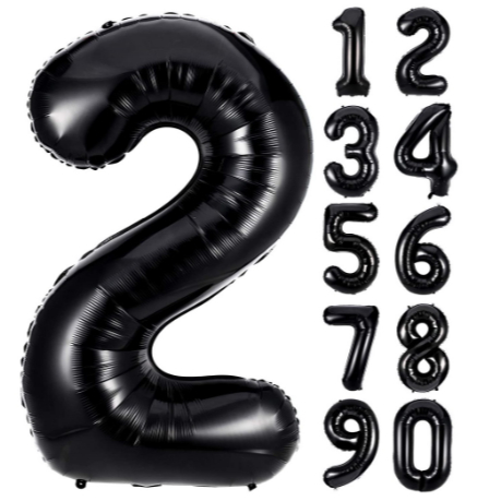 32inch BLACK Foil Balloon Number party decoration partyneeds supplies | Shopee Philippines