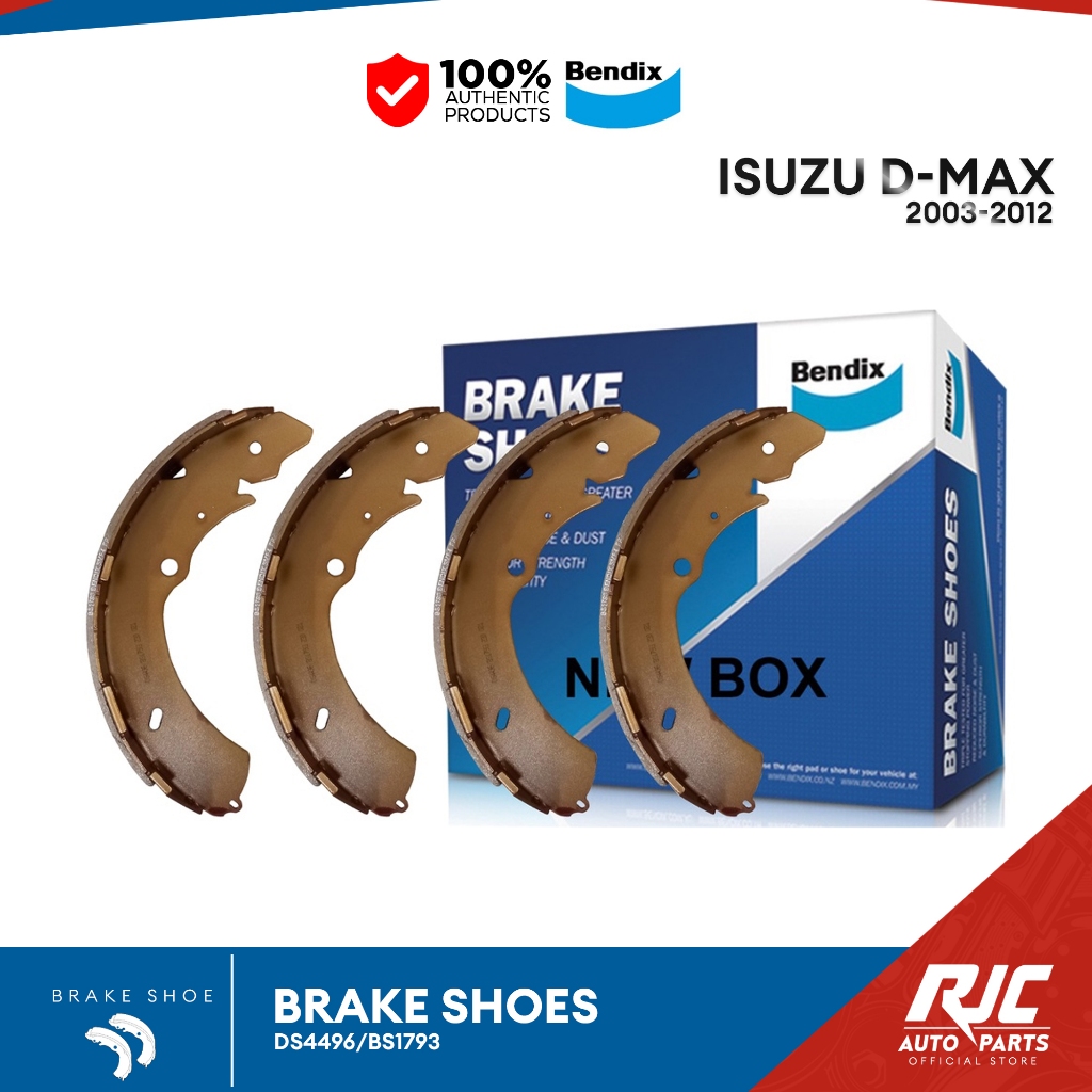 BENDIX BRAKE SHOE ISUZU DMAX 2003-2012 DS4496 BS1793 Dmax 1set | Shopee Philippines