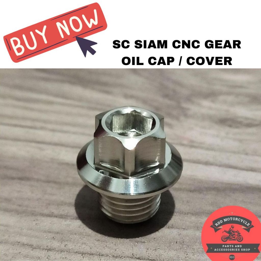 SC SIAM CNC GEAR OIL CAP / COVER NMAX / AEROX / ALL MIO / ALL YAMAHA ...