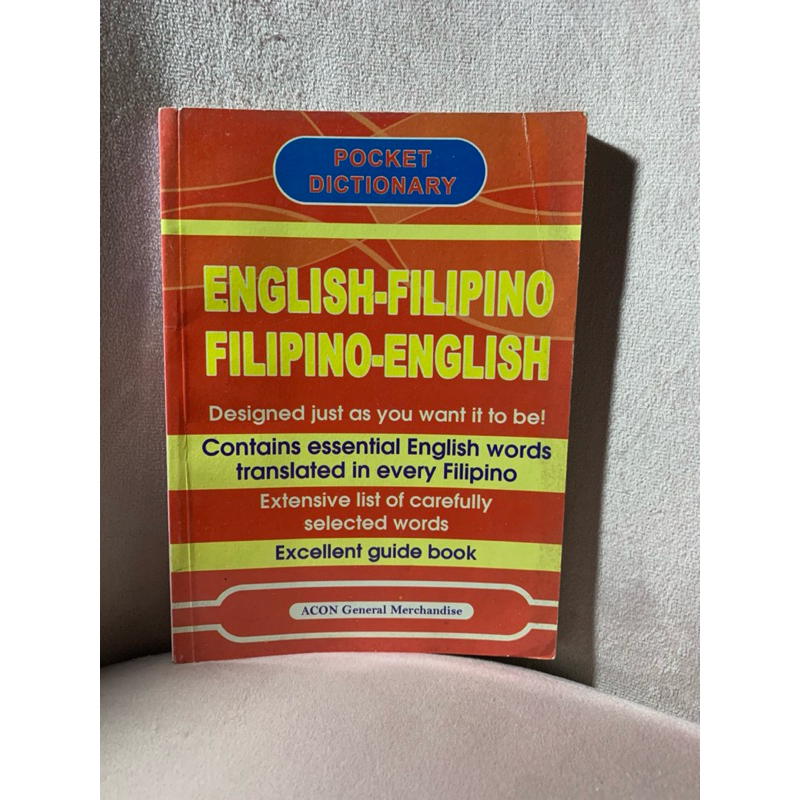 ENGLISH-FILIPINO FILIPINO-ENGLISH — Contains essential English words ...