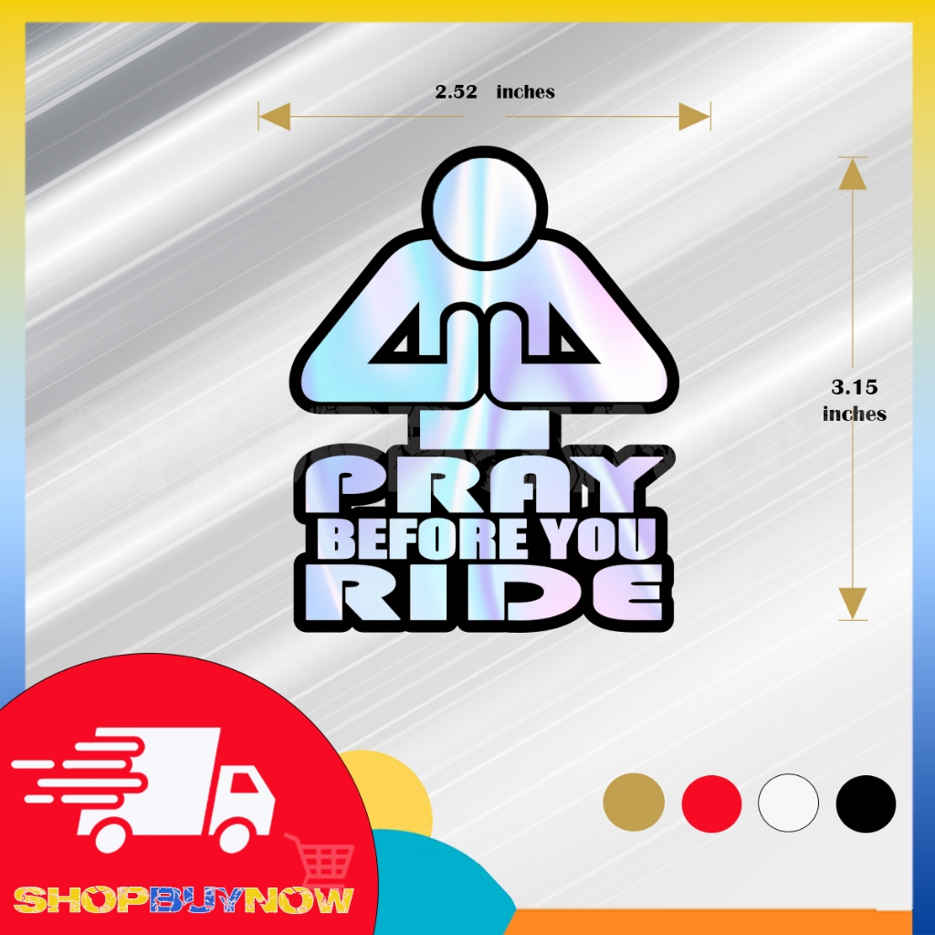 Pray Before Ride Decal Sticker | Shopee Philippines