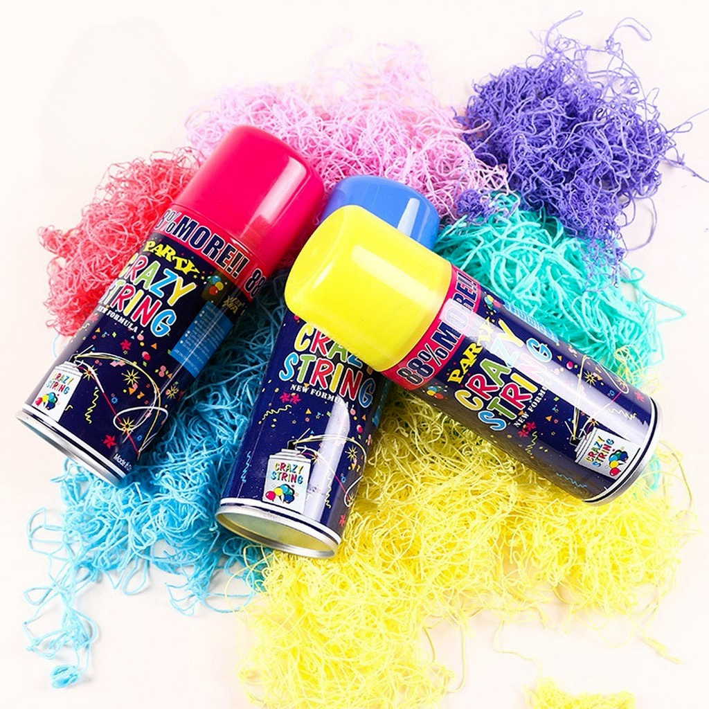 Agar.Shop Colorful Party Crazy String 250ML Streamer Spray Cans Party ...