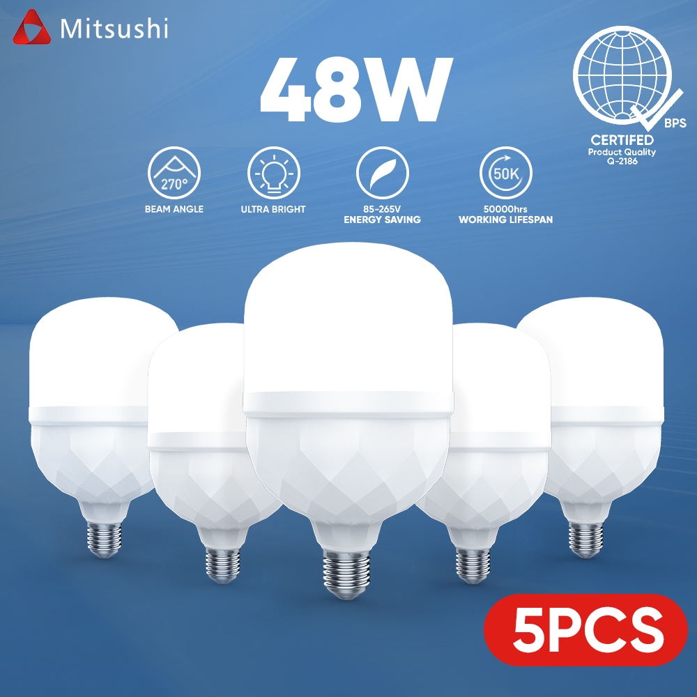 Mitsushi 5pcs T-bubble Led Bulb Light Energy Saving Waterproof Bulbs ...