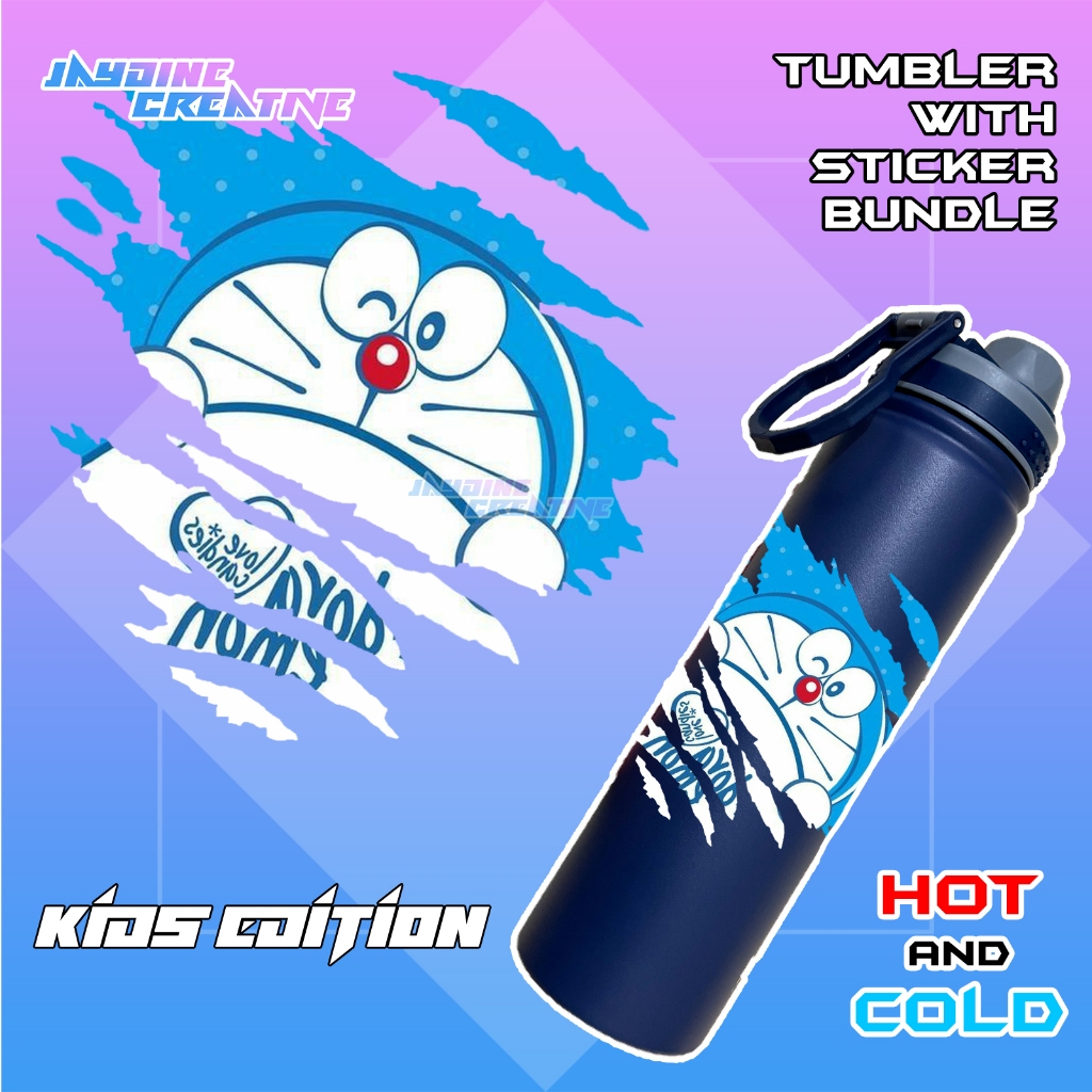 Kids Edition D11 Doraemon, Tumbler with scratch sticker hot & cold ...