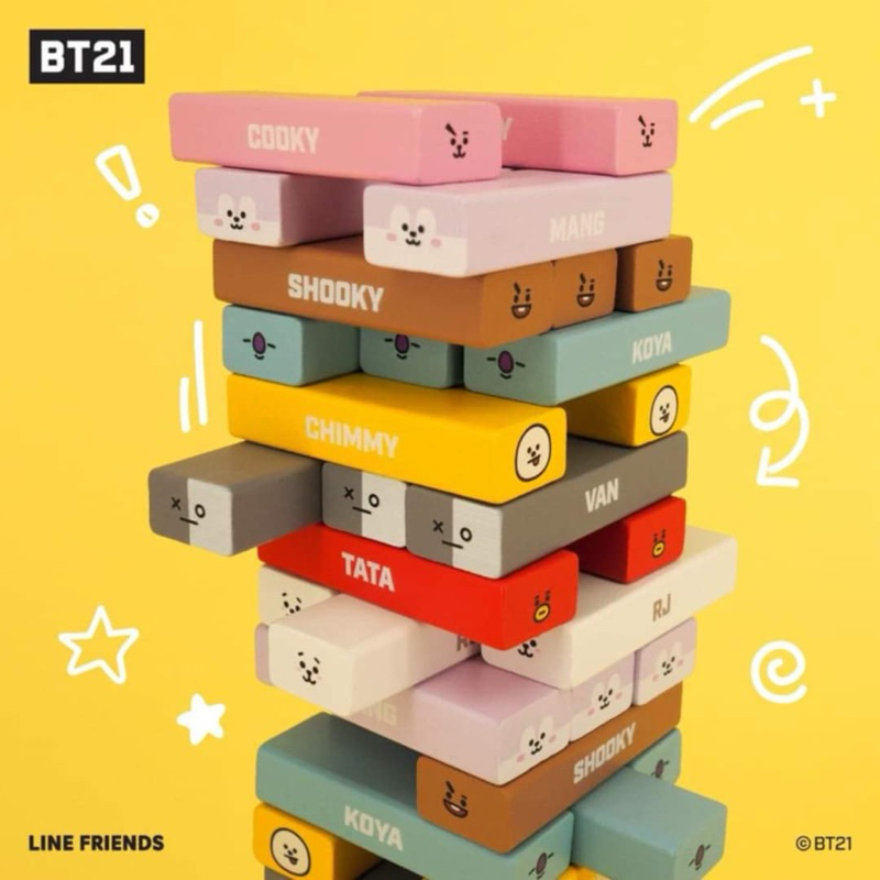 [ON HAND] BT21 JENGA x LINE FRIENDS OFFICIAL Block Layers Magic Recipe ...