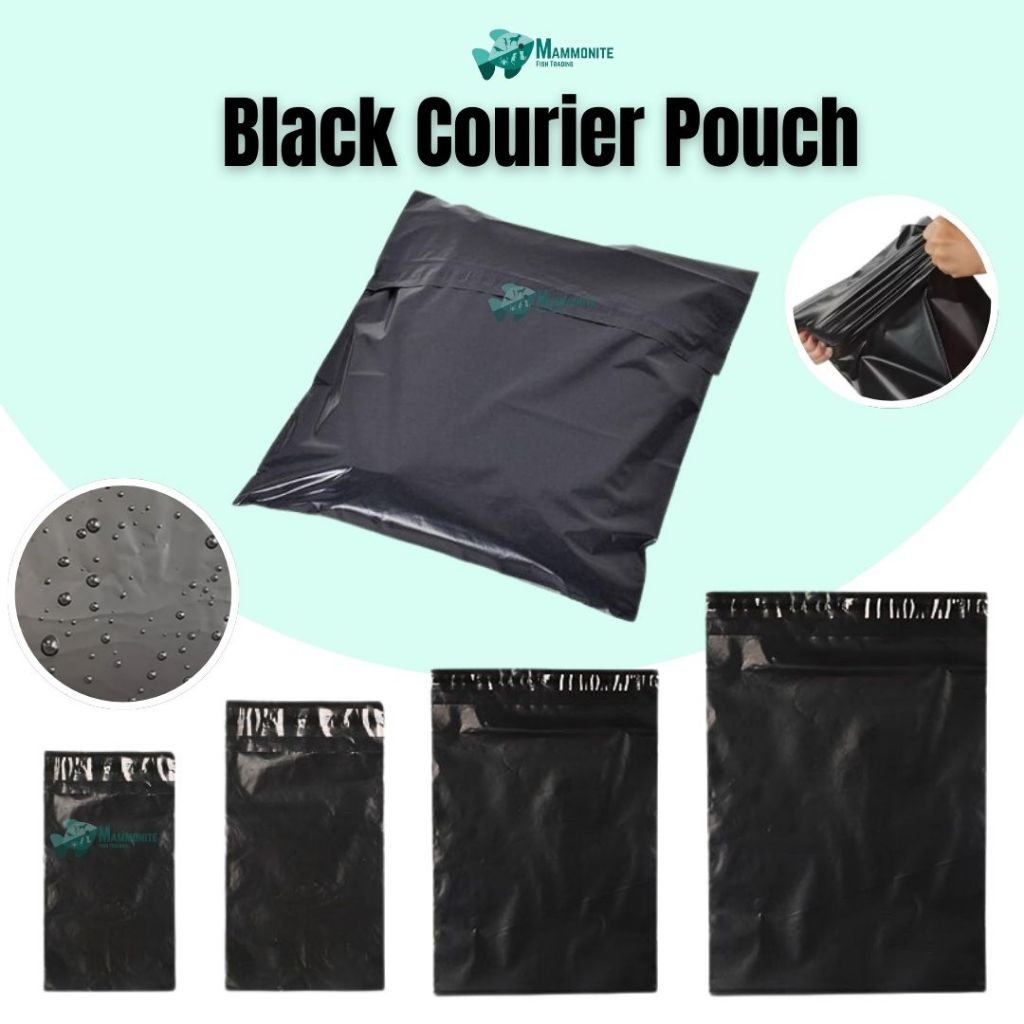 100PCS Black Plain Courier Pouch Thick Poly mailer Plastic Packaging ...