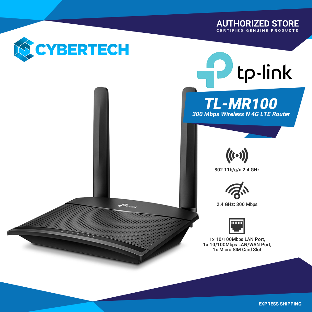 TP-Link TL-MR100 300 Mbps Wireless N 4G LTE Router | Shopee Philippines