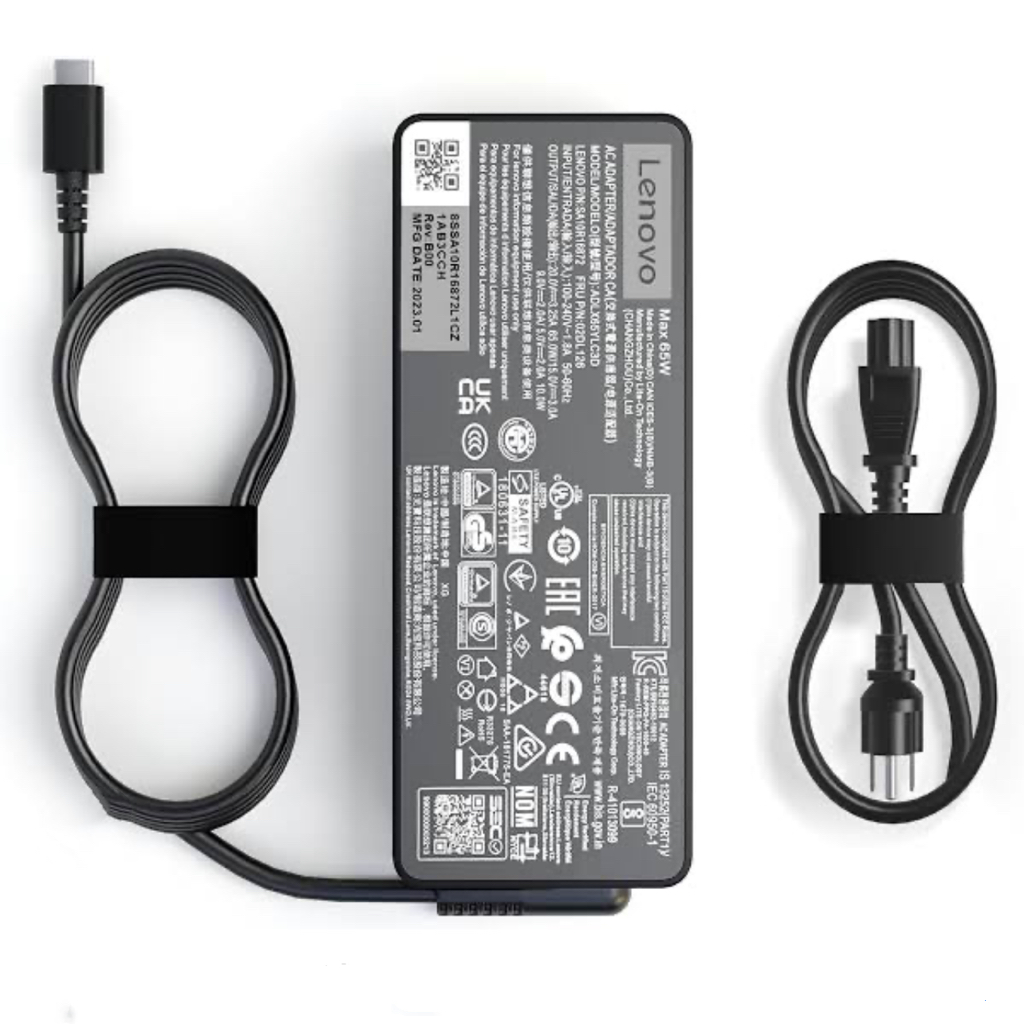 65W AC Type-C Charger for Lenovo ThinkPad T480 T490 T490s T590 T495 L480 L380 L390 L490 L590 ...