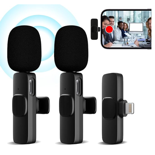 K8 Vlog Wireless Lavalier Microphone, Noise Reducing Microphone for ...