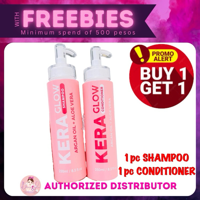 KBeaute KERAGLOW BUY1 Shampoo 250ml TAKE1 Conditioner FREE Keratin ...