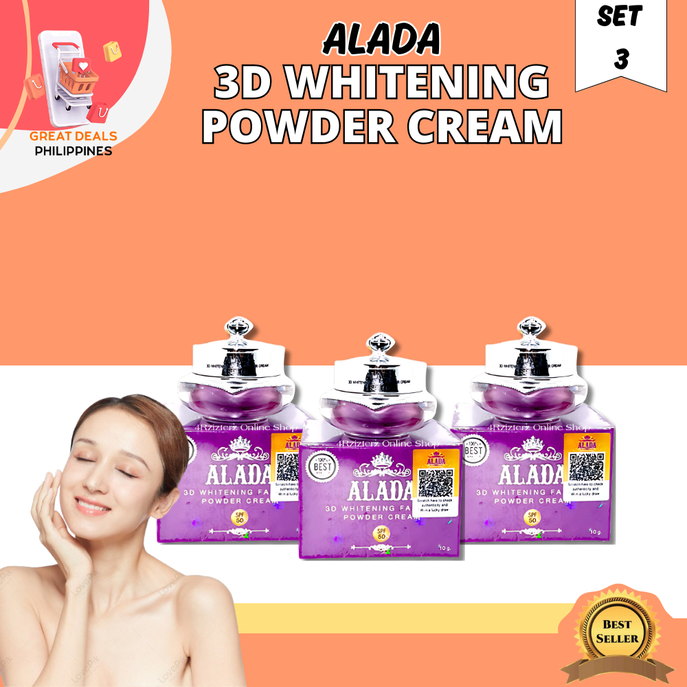 SET OF 3 ALADA 3D WHITENING POWDER CREAM | Shopee Philippines