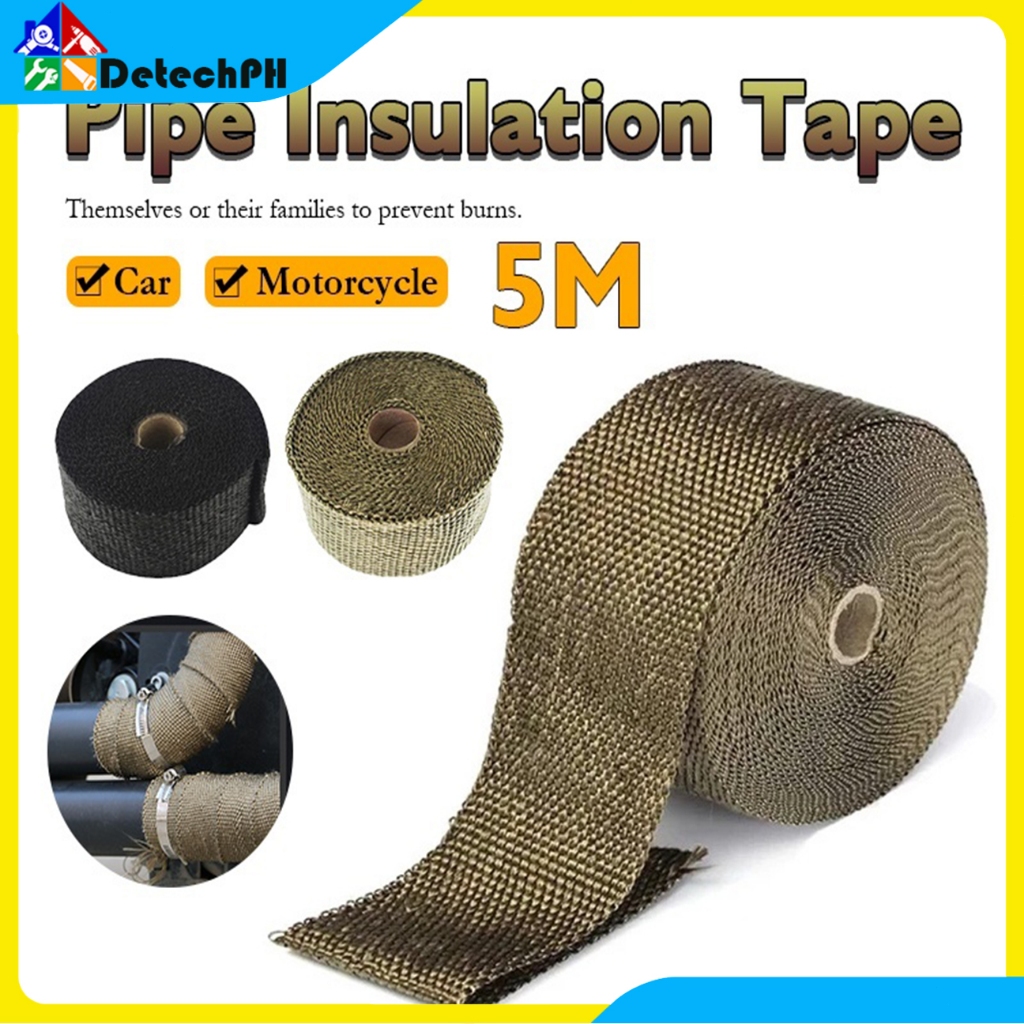 Motorcycle Exhaust Pipe Insulation Tape Muffler Cloth Roll 5M*2.5CM ...