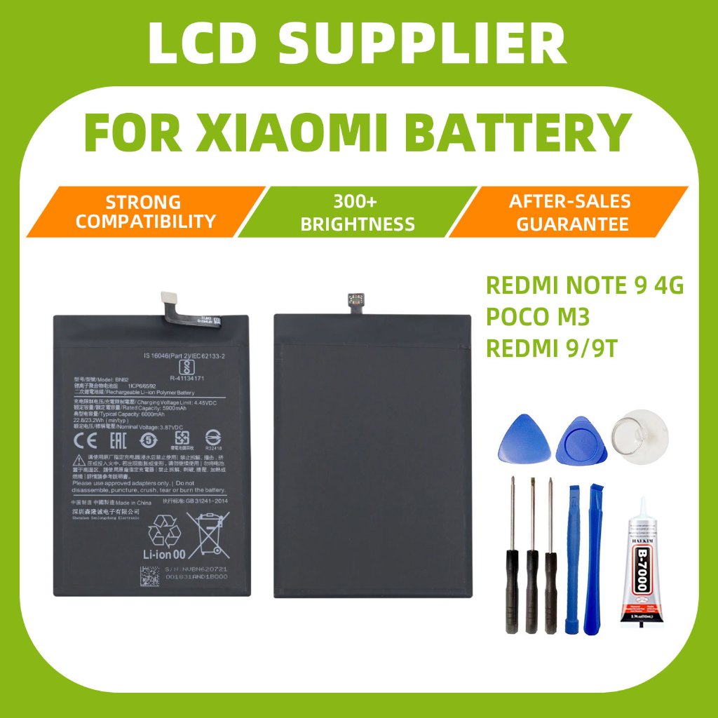 Xiaomi Original Battery BN62 For Redmi Note 9 POCO M3 RedMi 9/9T High ...