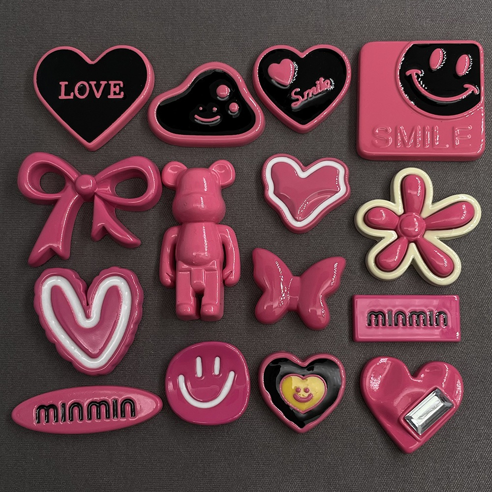 Barbie Pink Acrylic Jibbitz Charms Shoe Design Buckle Shoe Decor Clogs ...