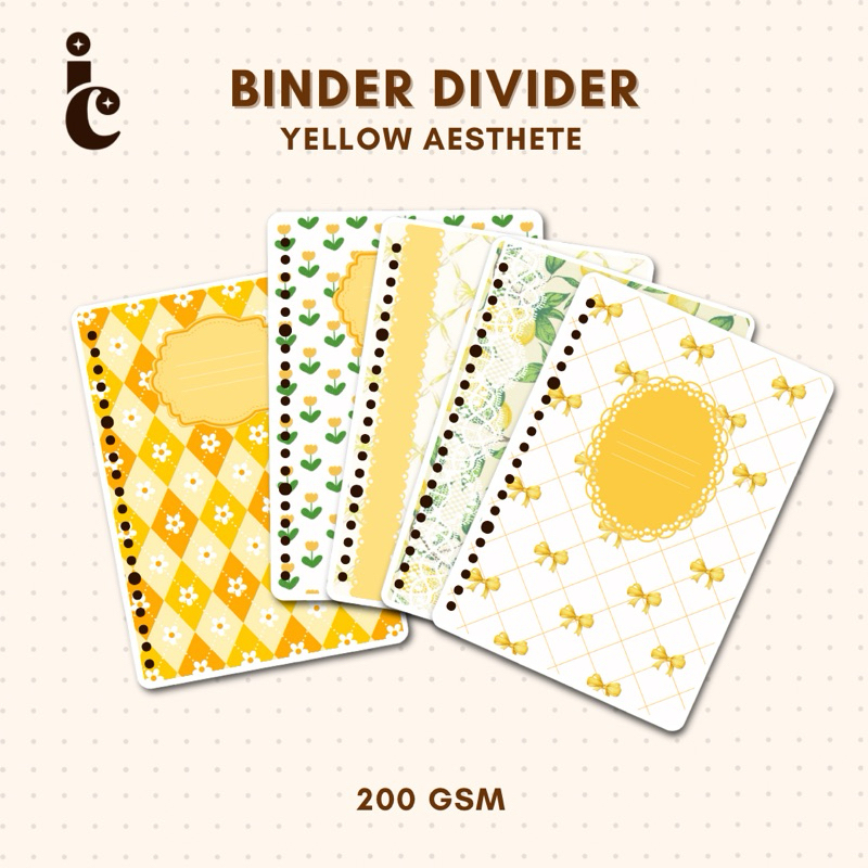 Yellow Binder Divider | Student Binder | Shopee Philippines