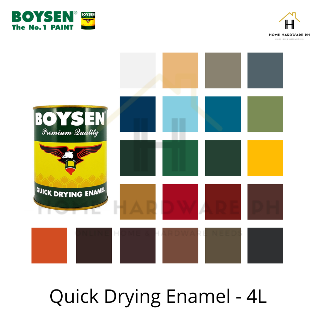 Boysen Quick Drying Enamel 4L Gallon | Shopee Philippines