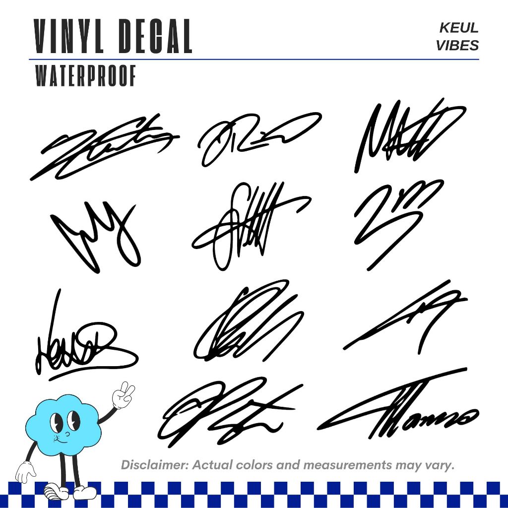 UPDATED eff1 DRIVER SIGNATURES Vinyl Decals brand laptop motor bike car ...